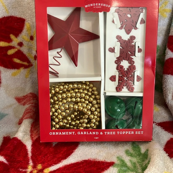 Wondershop | Holiday | Mini Tree Ornament Garland And Tree Topper Set ...